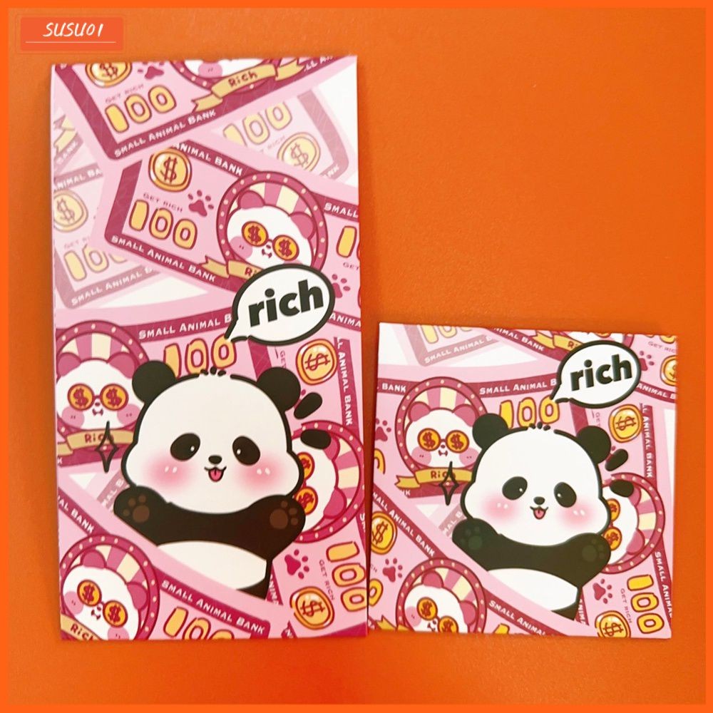 2025 Year of the Snake cartoon panda gold-stamped red envelope ...