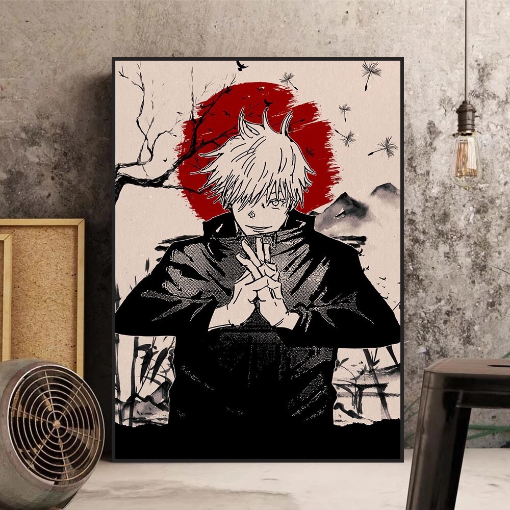 Jujutsu Kaisen Gojo Satoru Anime Poster Canvas Print Decorative ...