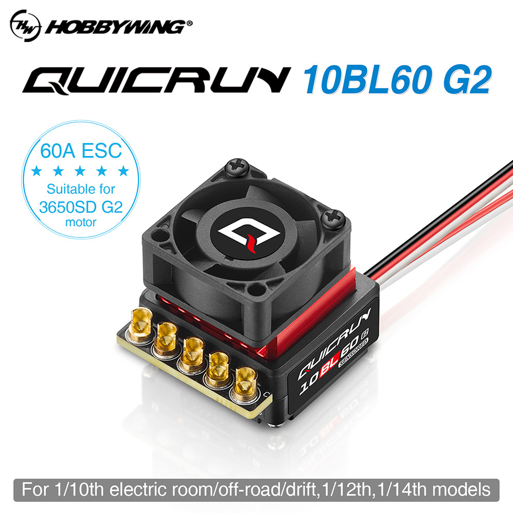 Hobbywing QuicRun 10BL60 G2 Sensored Brushless ESC 60A For 1/10th 1 ...