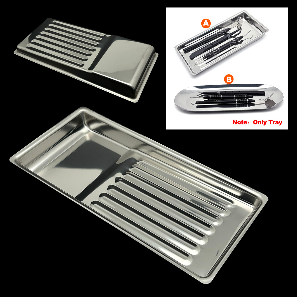 Dental 304 Stainless Steel Tray Dental Surgical Medical Tray ...