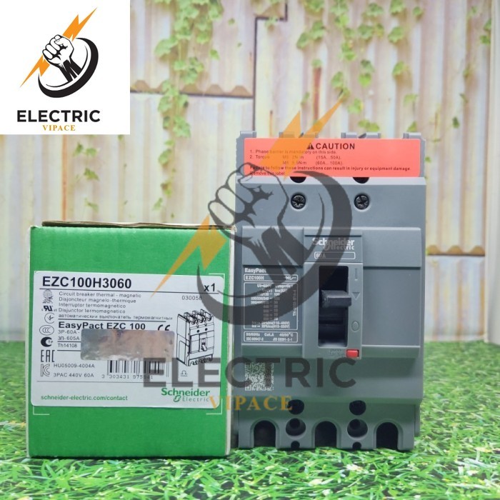SCHNEIDER MCCB 30KA EZC100H 3P 60A EZC100H3060 circuit breaker (cuit ...