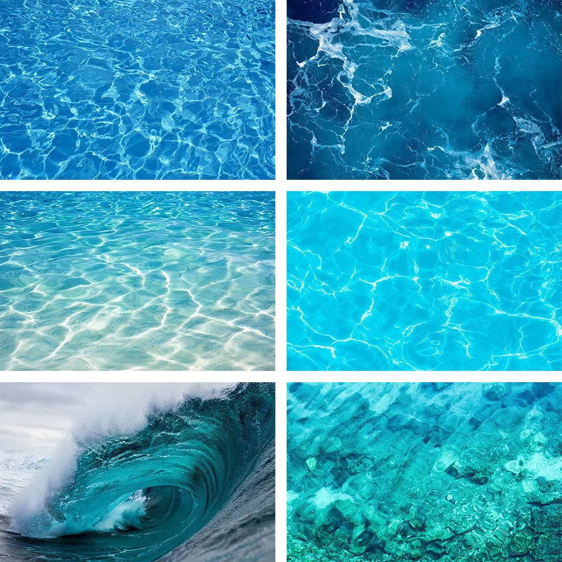 Shining Blue Sea Water Ripple Photography Background Ocean Marine Adult ...