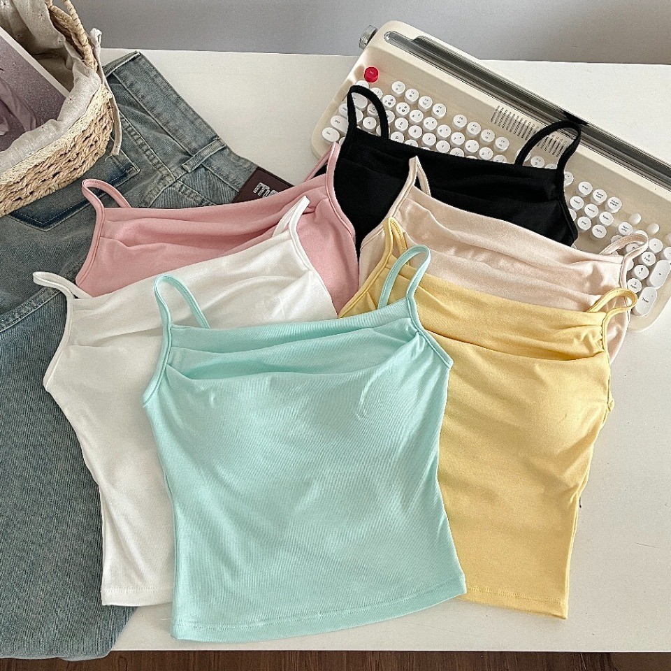C&M Halter Vets for Women Cotton Backless with Chest Pad Base Top ...