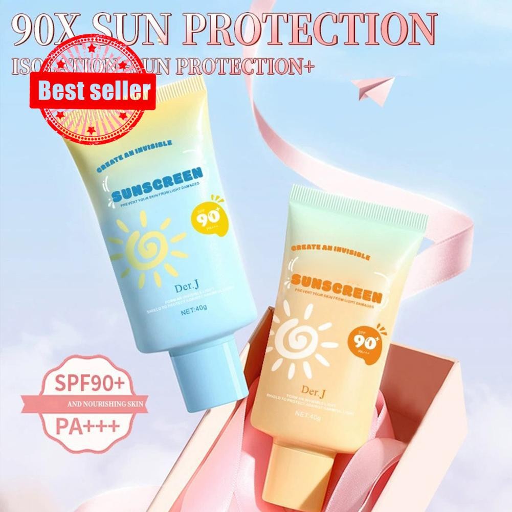 Der.j Sunscreen Spf 90 Sunblock Cream Water Based Face Body Wear Screen ...