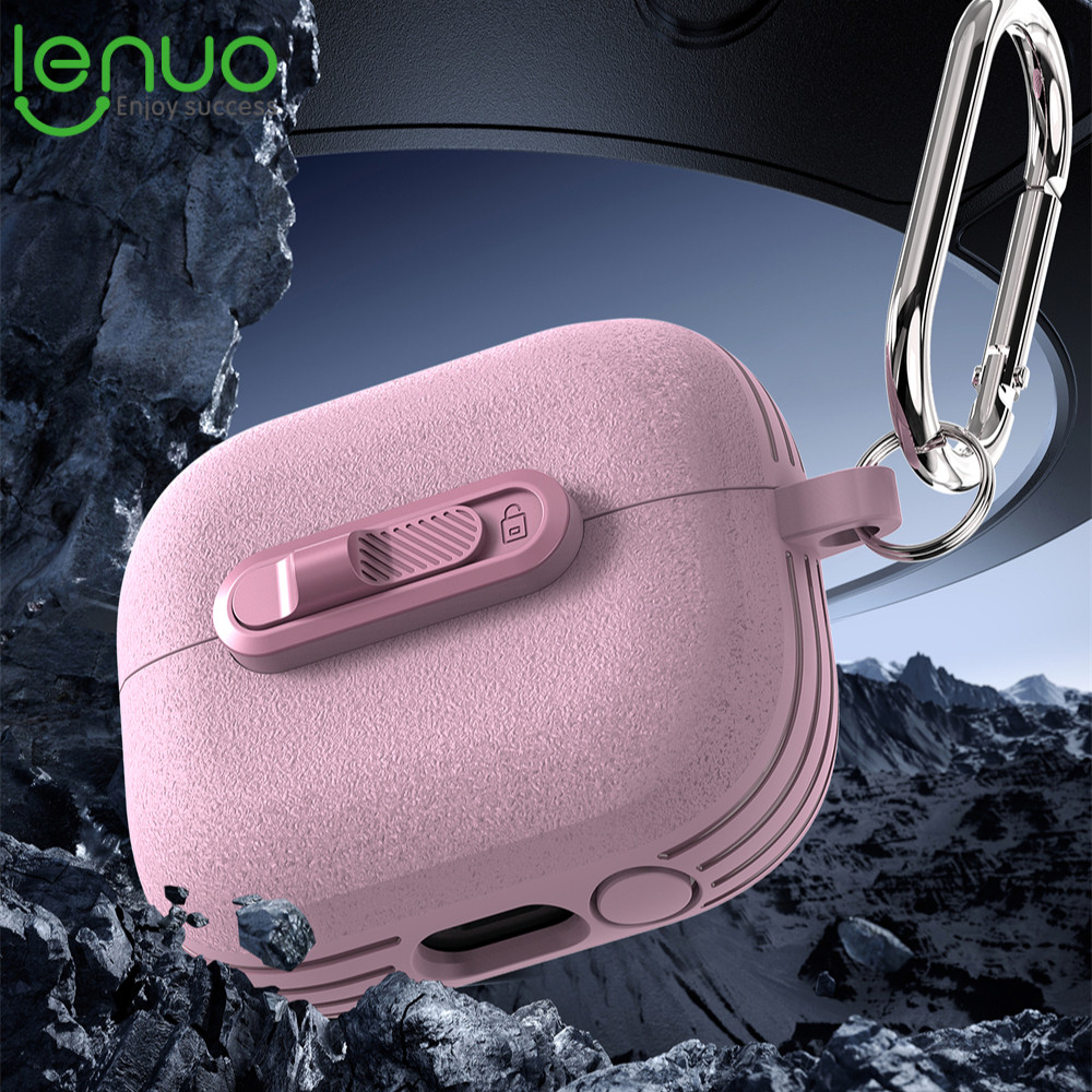 Lenuo Lateral locking Rock Patterned Headphone Case for Airpods 4 3 1 ...