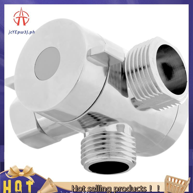 【jcyepw3j】ABS Chrome 3 Way Diverter Hose Fitting T Shape Adapter ...