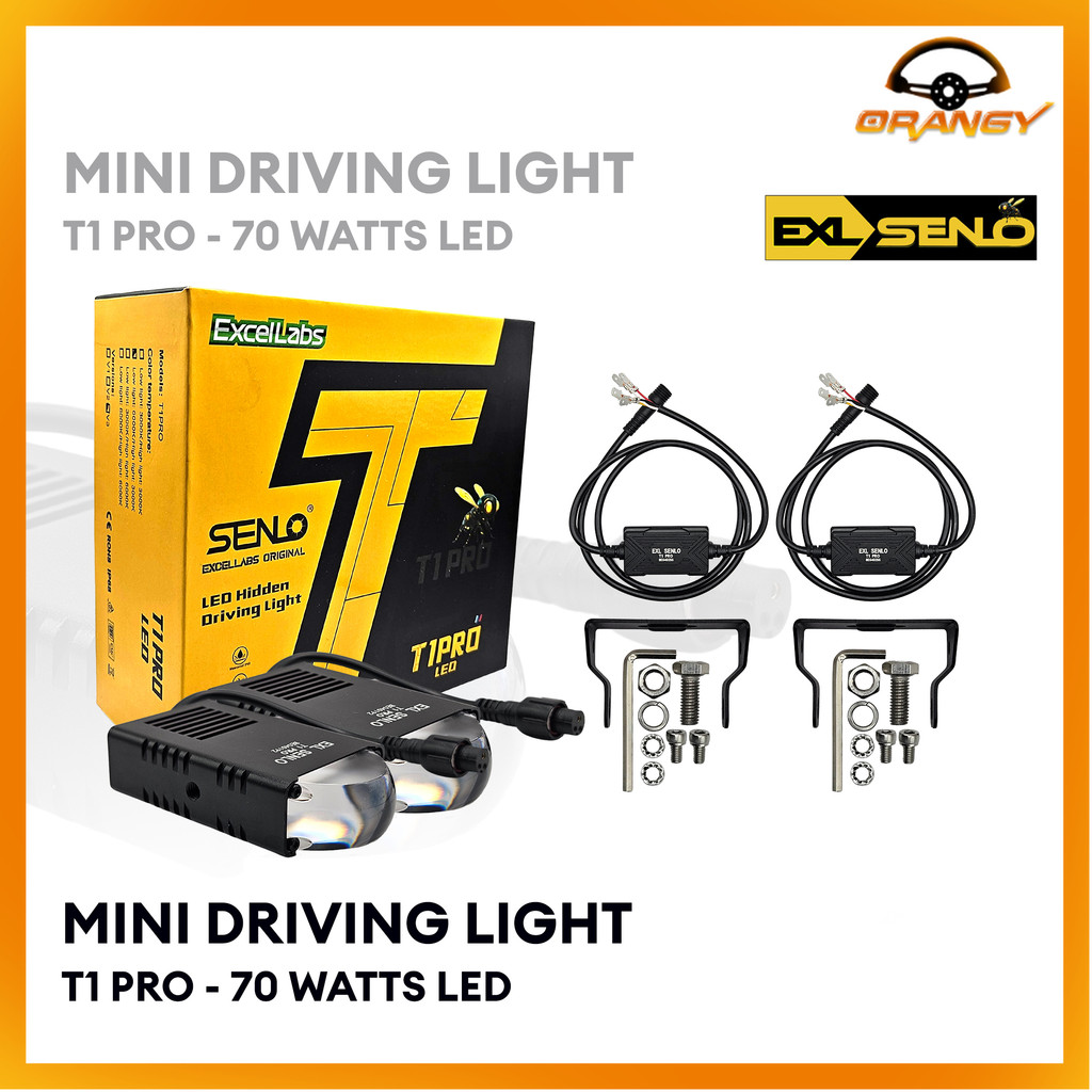 SENLO T1 PRO Mini Driving Light 70 WATTS MDL for Motorcycles Cars W ...