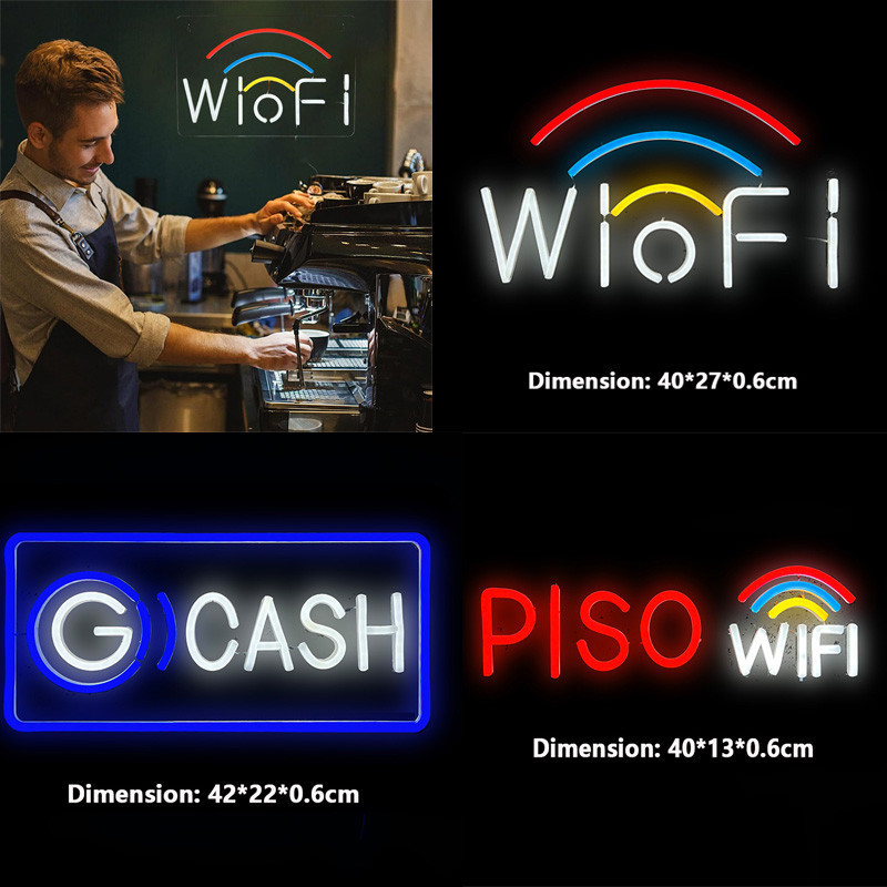 For Business with Light Gcash Signage LED Light USB Neon Lights Piso ...