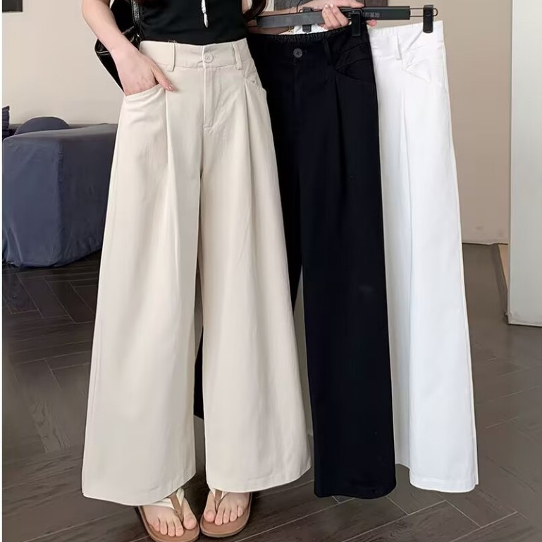 Lenbach Plus Size S-6XL High Waist Wide Leg Square Pants For Women ...