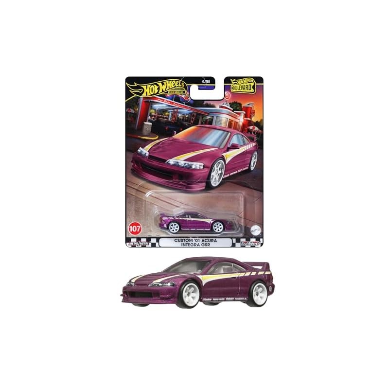 Hot Wheels Boulevard Custom '01 Acura Integra GSR Toy Mini Car Purple ...