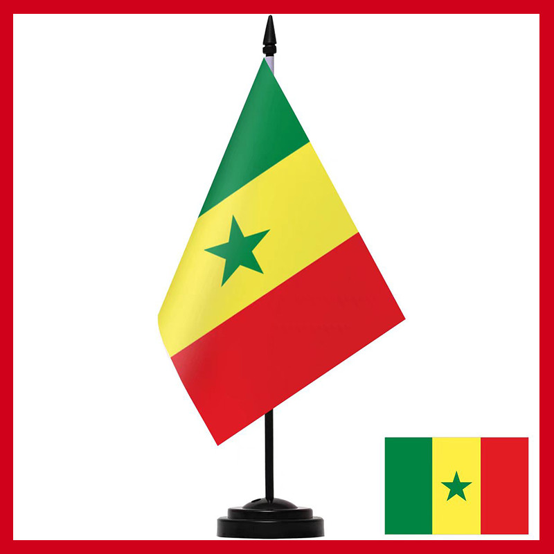 Senegalese Deluxe desk flag desktop set Flag of Senegal | Shopee ...