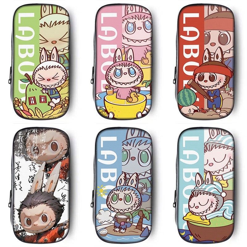 Labubu Custom Canvas Pencil Bag Multi-layer Pencil Case, Kindergarten ...