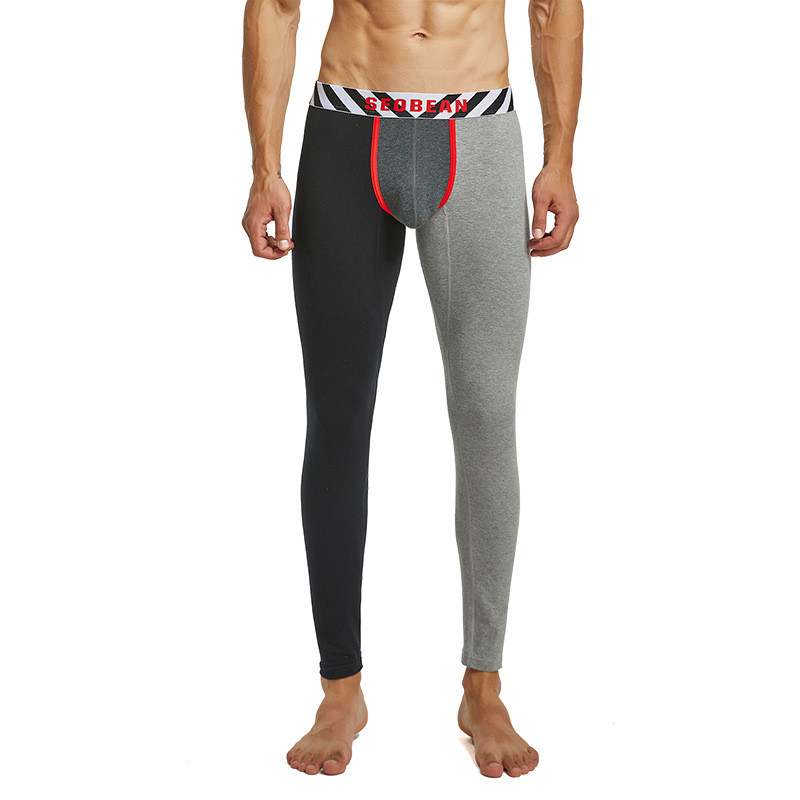 Men's autumn pants, thin color matching, men's bottom pants, U convex ...