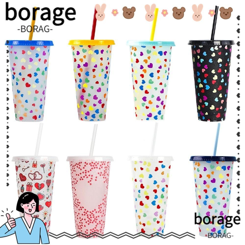 BORAG Color Changing Cup, Reusable Plastic Cold Drink Cup ...