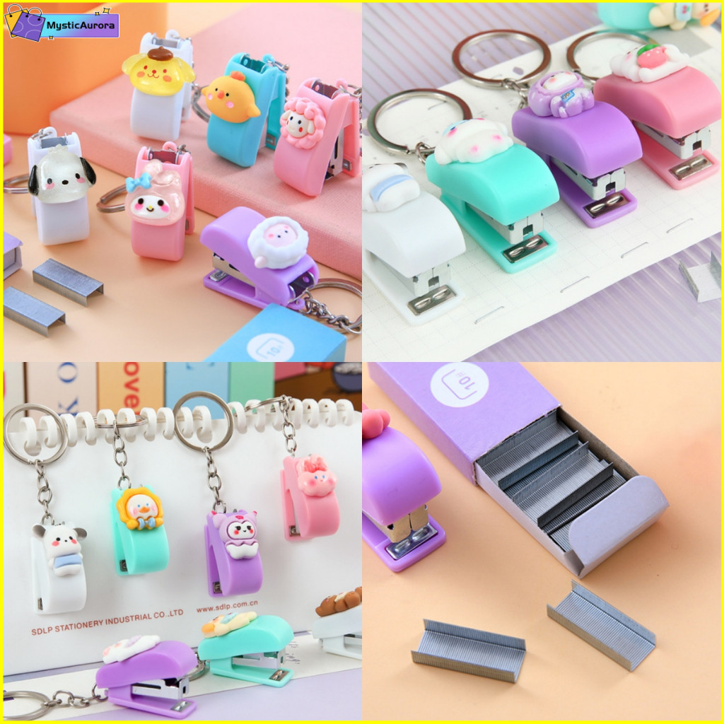 【⭐MA】Portable Cute Cartoon Mini Stapler Creative Small Stapler Student ...