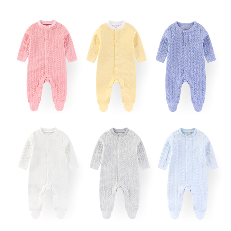 100%Cotton Baby Girl Boy Clothes Thickening Winter Knitting 0-24M ...