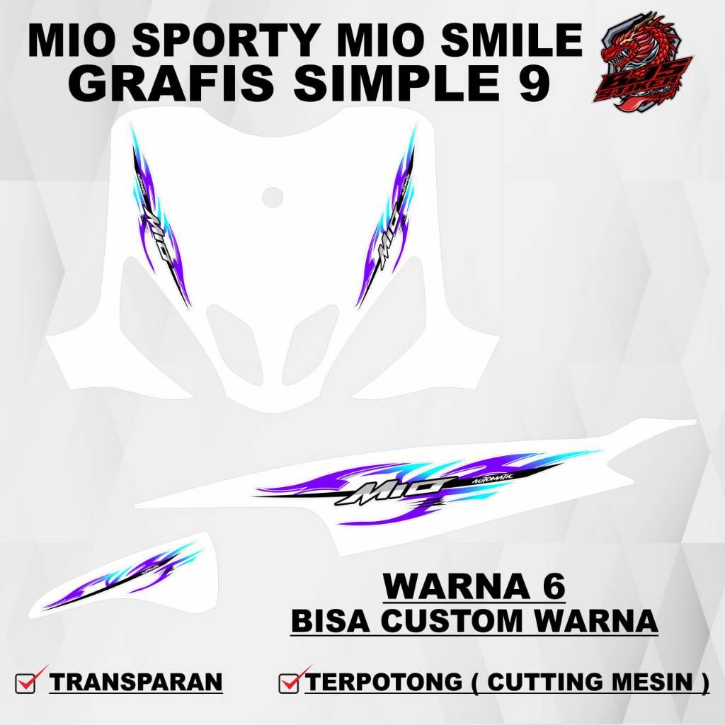 Yamaha mio sporty mio smile Striping Sticker with simple motif 9 ...