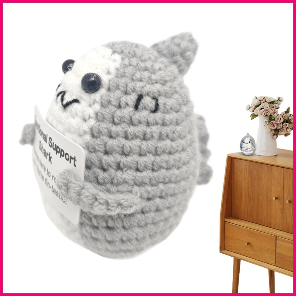 Positive Shark Crochet Animals Positive Knitted Shark With ...