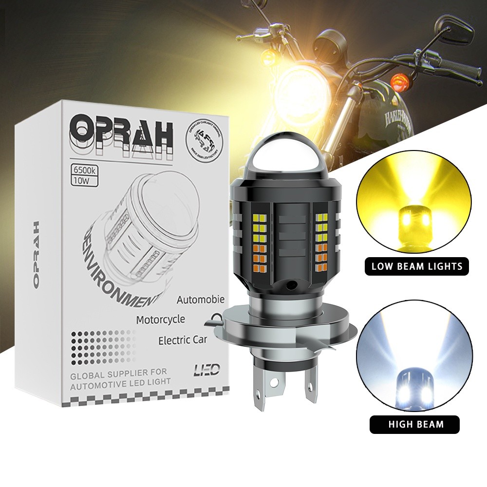 Super Bright Motorcycle Headlight T19 P15D H4 H6 LED Bulb High Low ...