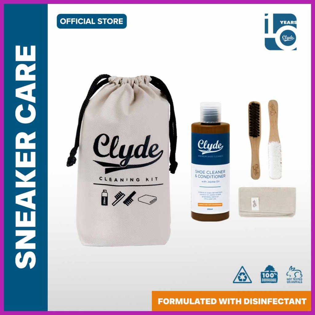 Clyde,s.Shoe+zt+Cleaner+Je[Kit,LX[with,Qx[Disinfectant | Shopee Philippines
