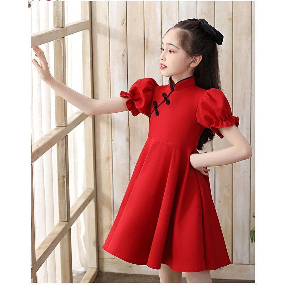 CNY Girls Cheongsam Chinese Style Dress Kids Princess Dress Hanfu ...