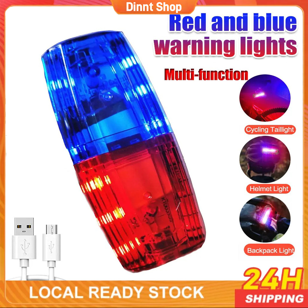 Led Red Blue Multifunction Clip Flashing Warning Safety Shoulder Police ...