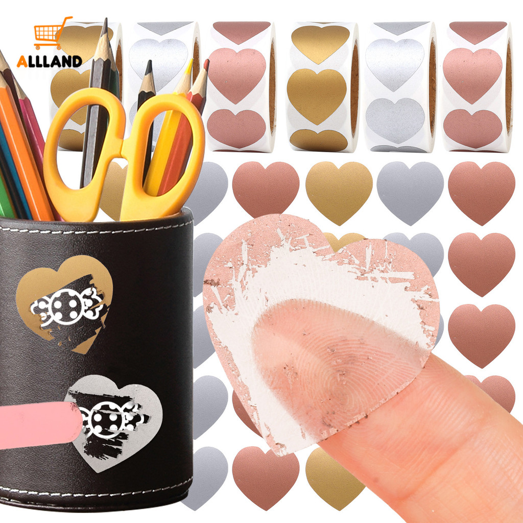 Round Scratch-off Film Coating Stickers - Self-Adhesive Labels Scratch ...