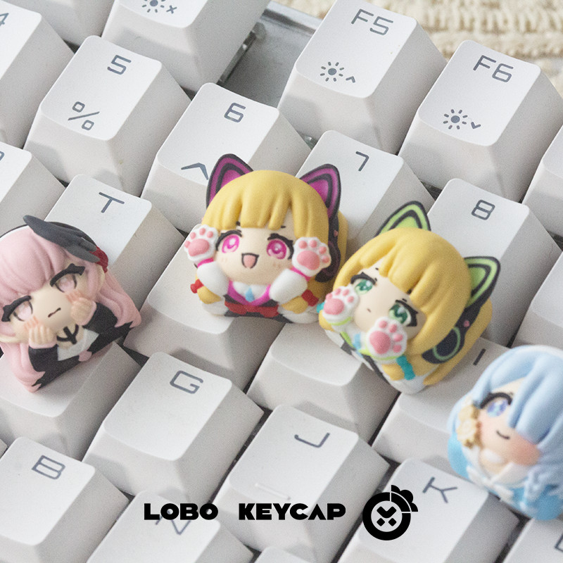 Blue Archive Keycap 3D Creative Cute Sweet Cartoon MX Switch Mechanical ...