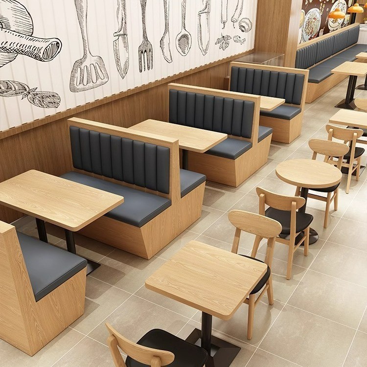 Dining Noodle Restaurant Chair Milk Tea Wall Snack Shop Dining Table ...