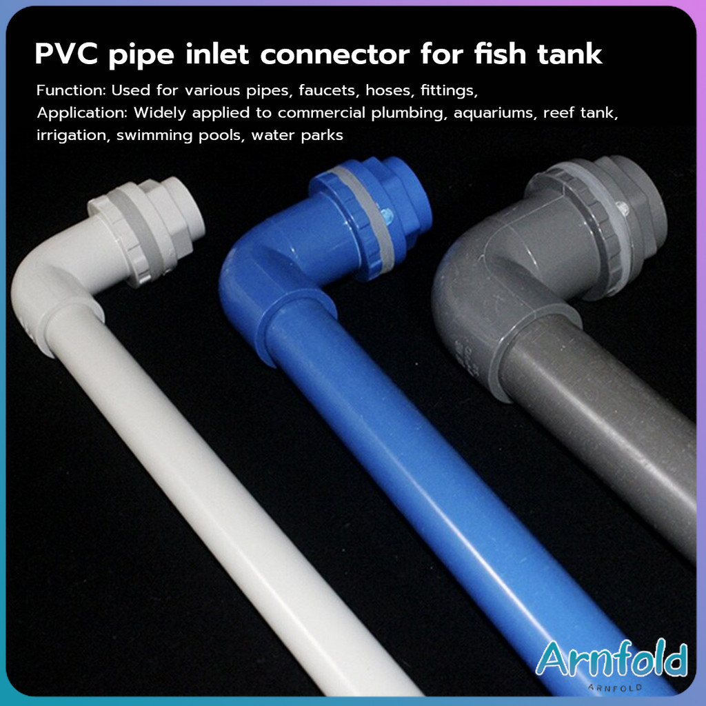 AF PVC Pipe Connectors Fish Tank Drain Joints Irrigation Tube 90 Degree ...