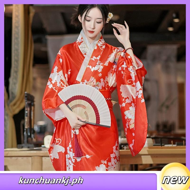 Fashion National Trends Women Kimono Yukata With Obi Novelty Evening ...