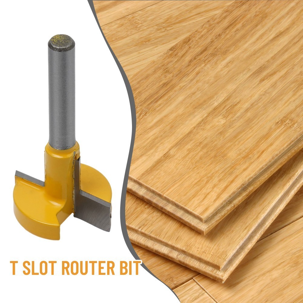 1/4inch Shank T Slot Router Bit T-Track Woodwork Milling Cutter Tool ...