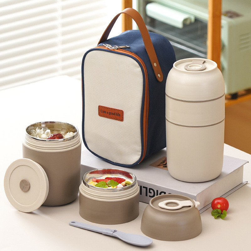 304 Stainless Steel Lunch Box Microwavable Food Jars Lunch Kits with ...