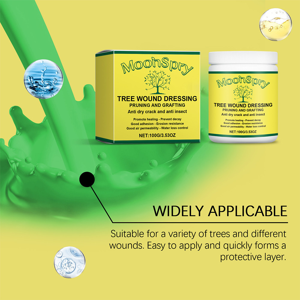 100g Tree Wound Sealer Healing Paste with Brush Plant Cut Paste Pruning ...
