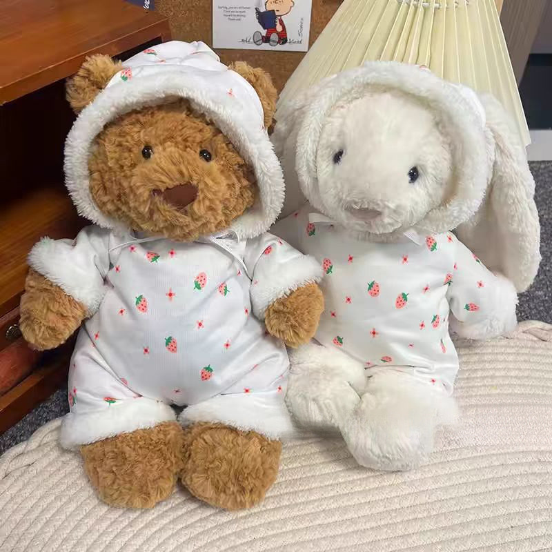 jellycat Bartholomew/bunny Cute Bunny Strawberry Clothes Barcelona Bear ...