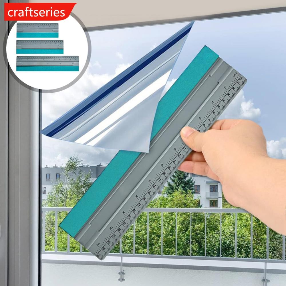 CRAFTSERIES Car Film Vinyl Measurement Ruler Squeegee Suede Felt Edge ...