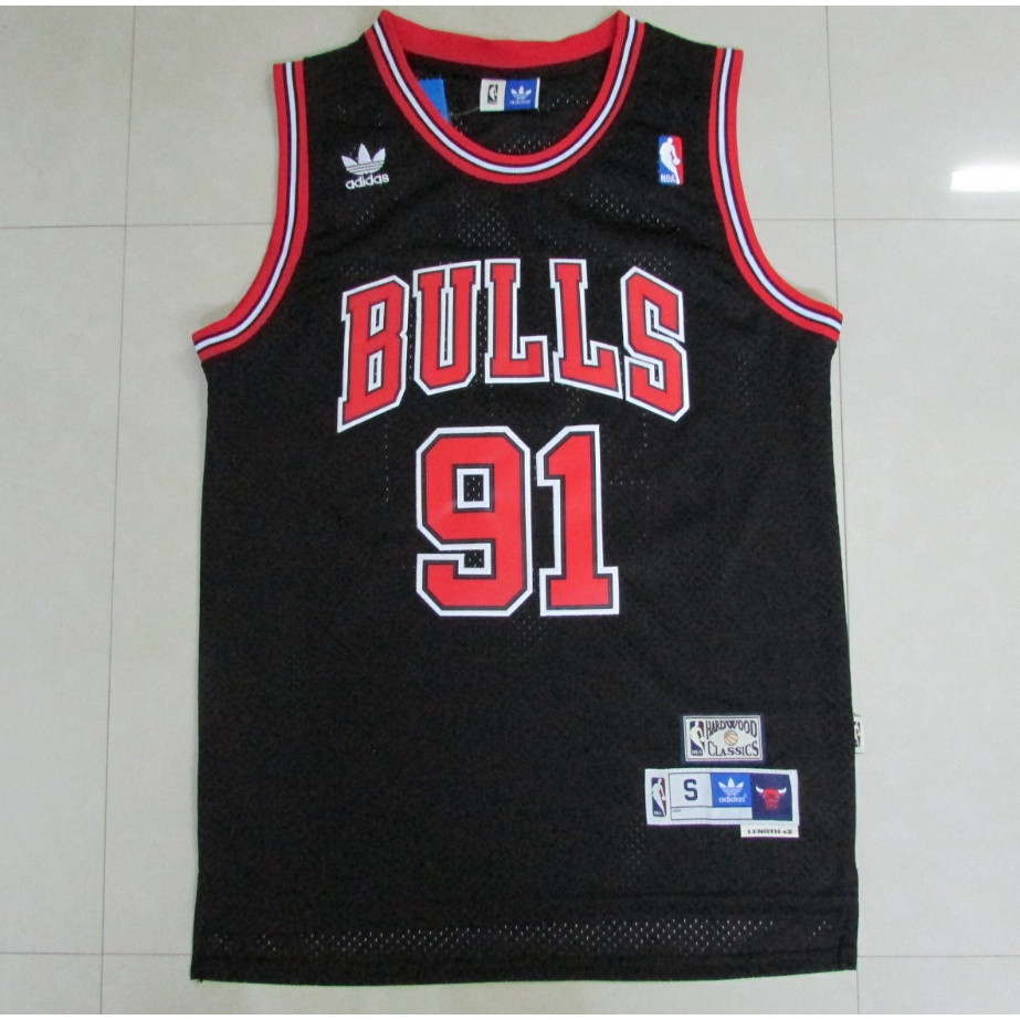 NBA Chicago Bulls #91 Black reverse Dennis Rodman basketball jerseys ...