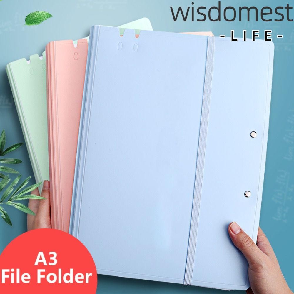 WISDOMEST1 Exam Paper Storage Clip, Multifunction Strap Design A3 File ...