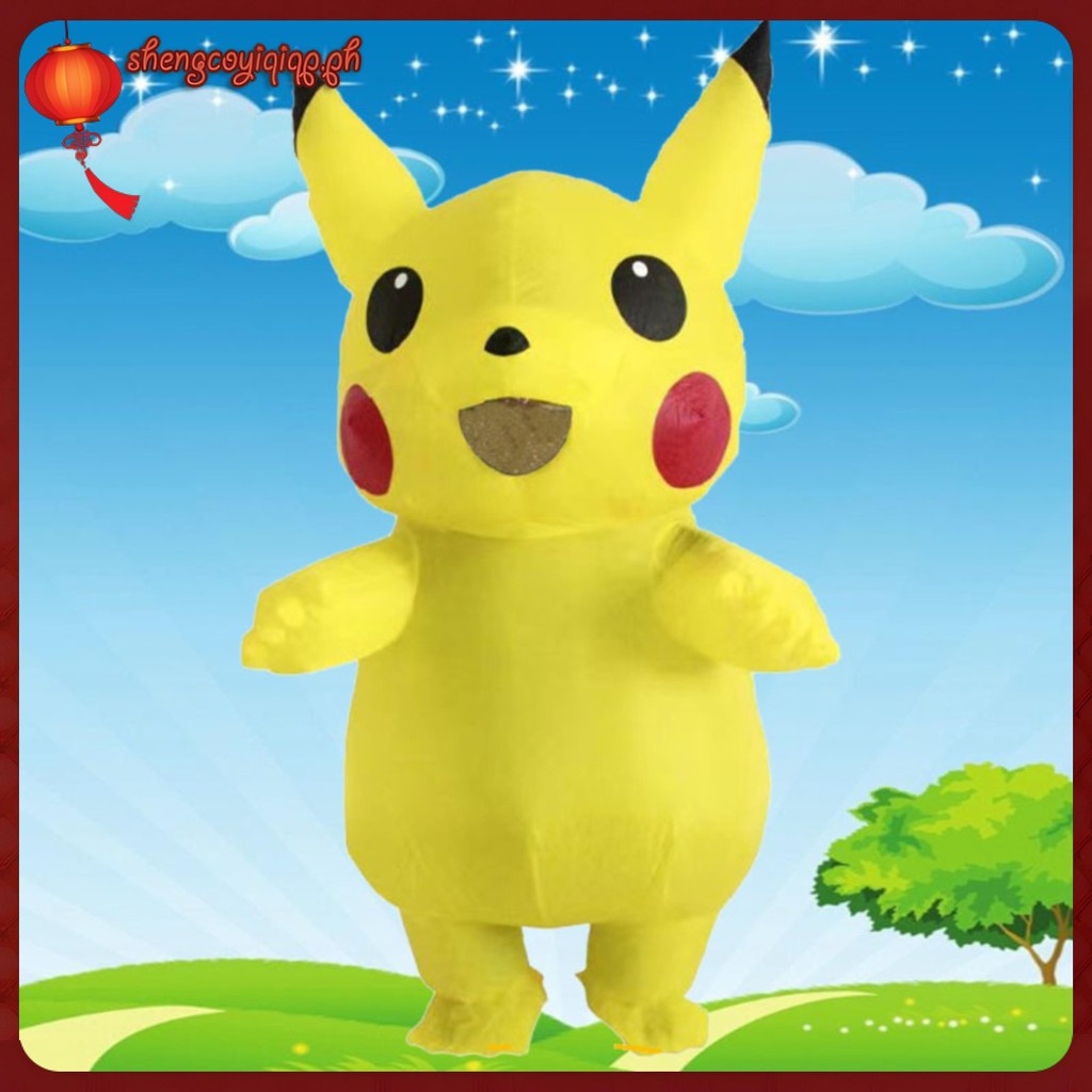 Halloween Cosplay Inflatable Pokemon Pikachu Costume Kids Suit Party ...