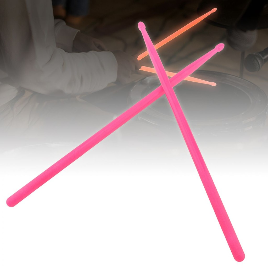 5A Pink Nylon Glow in The Dark Drumsticks for Stage Performance Orange ...