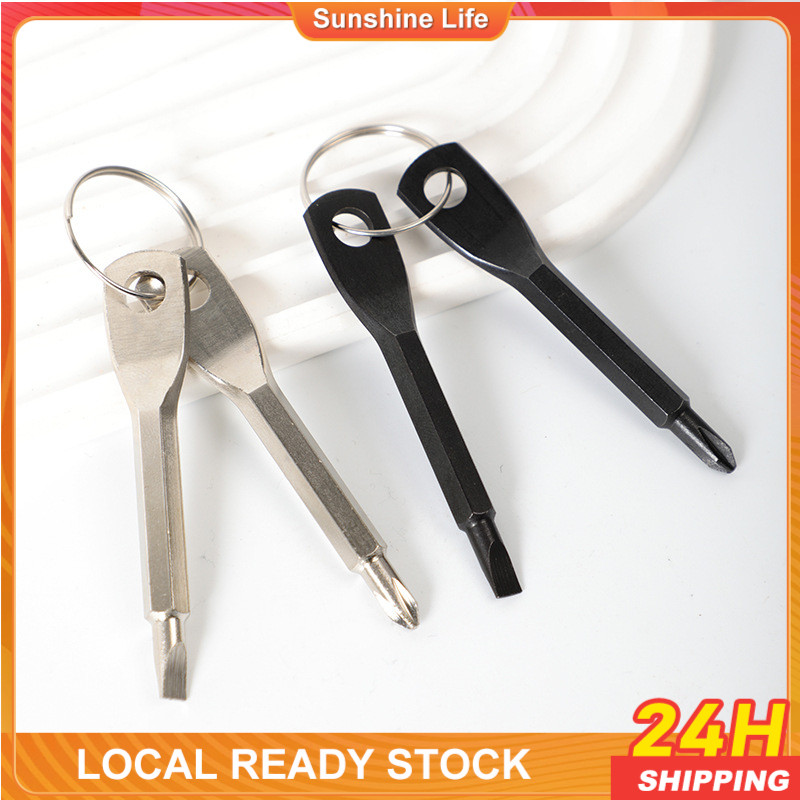 Mini Screwdriver Key Multi-function Stainless Steel Cross/slotted ...