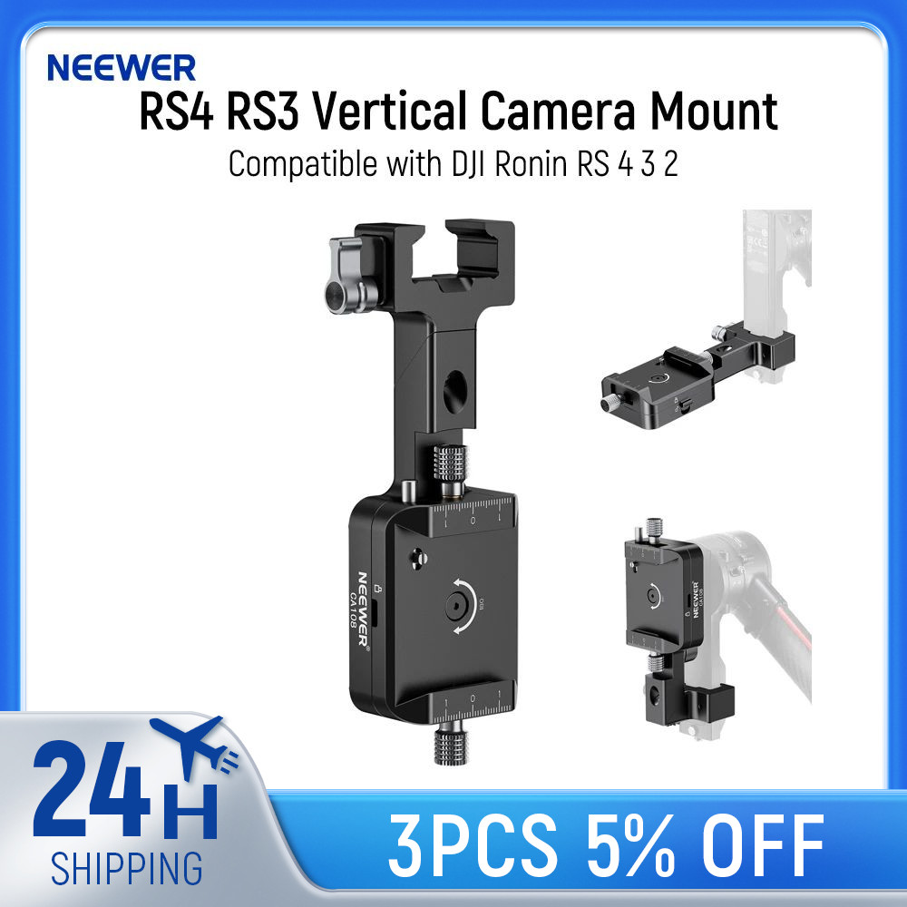 NEEWER RS4 RS3 Vertical Camera Mount Compatible with DJI Ronin RS 4 3 2 Pro Gimbal Stabilizer ...