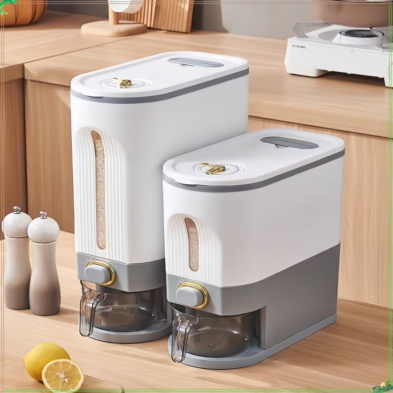 rice dispenser 10kg Big Size Rice Dispenser Storage Automatic Graduated ...