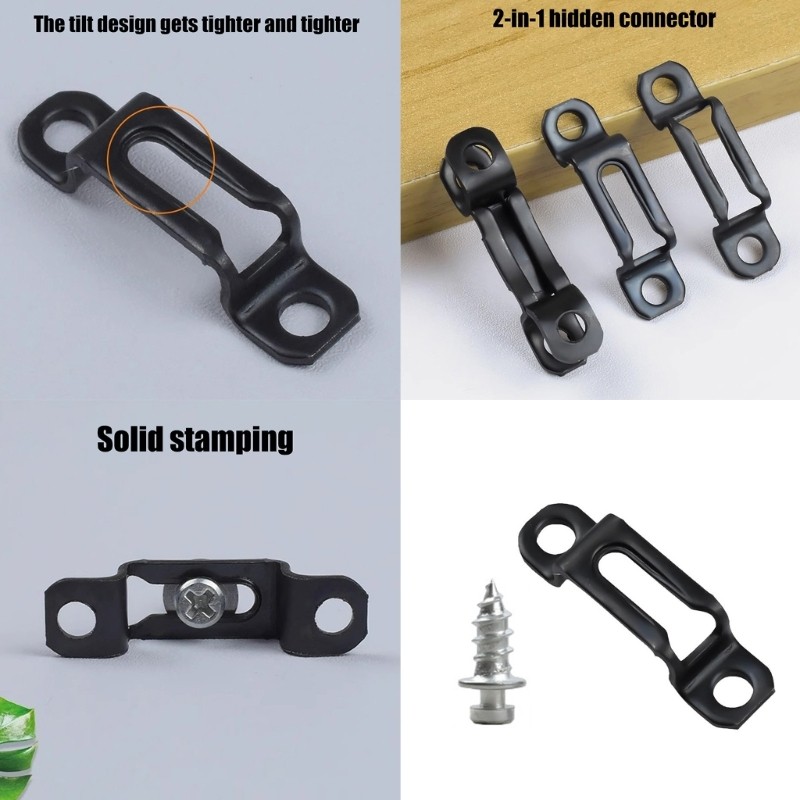 HL Pack of 50 Hide Fixing Solution Cold Rolled Steel Connectors for ...