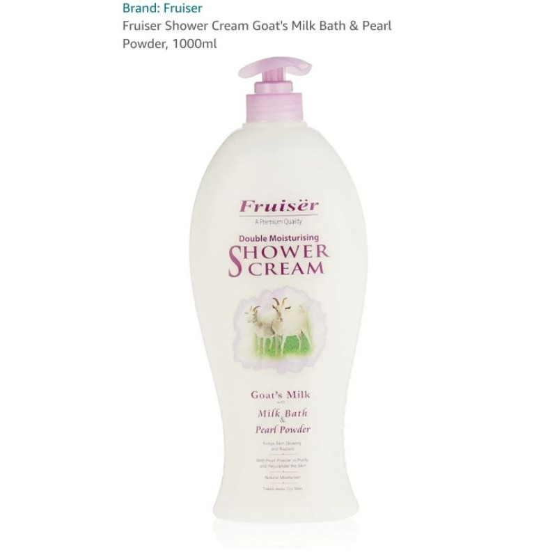 Fruiser Shower Cream Goats Milk Bath & Pearl Powder 1L | Shopee Philippines