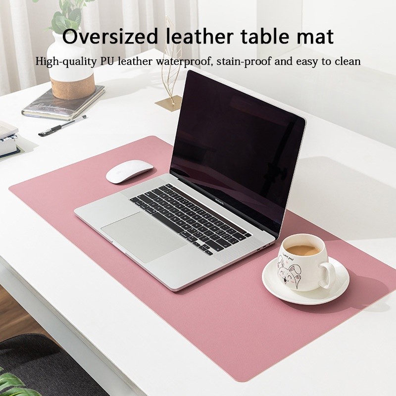 Double Side Mouse Pad Waterproof Leather Laptop Mousepad Anti-Slip ...