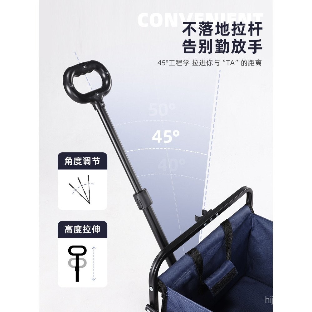 Household Folding Mobile Small Trailer Express Trolley Pull Goods Mu ...