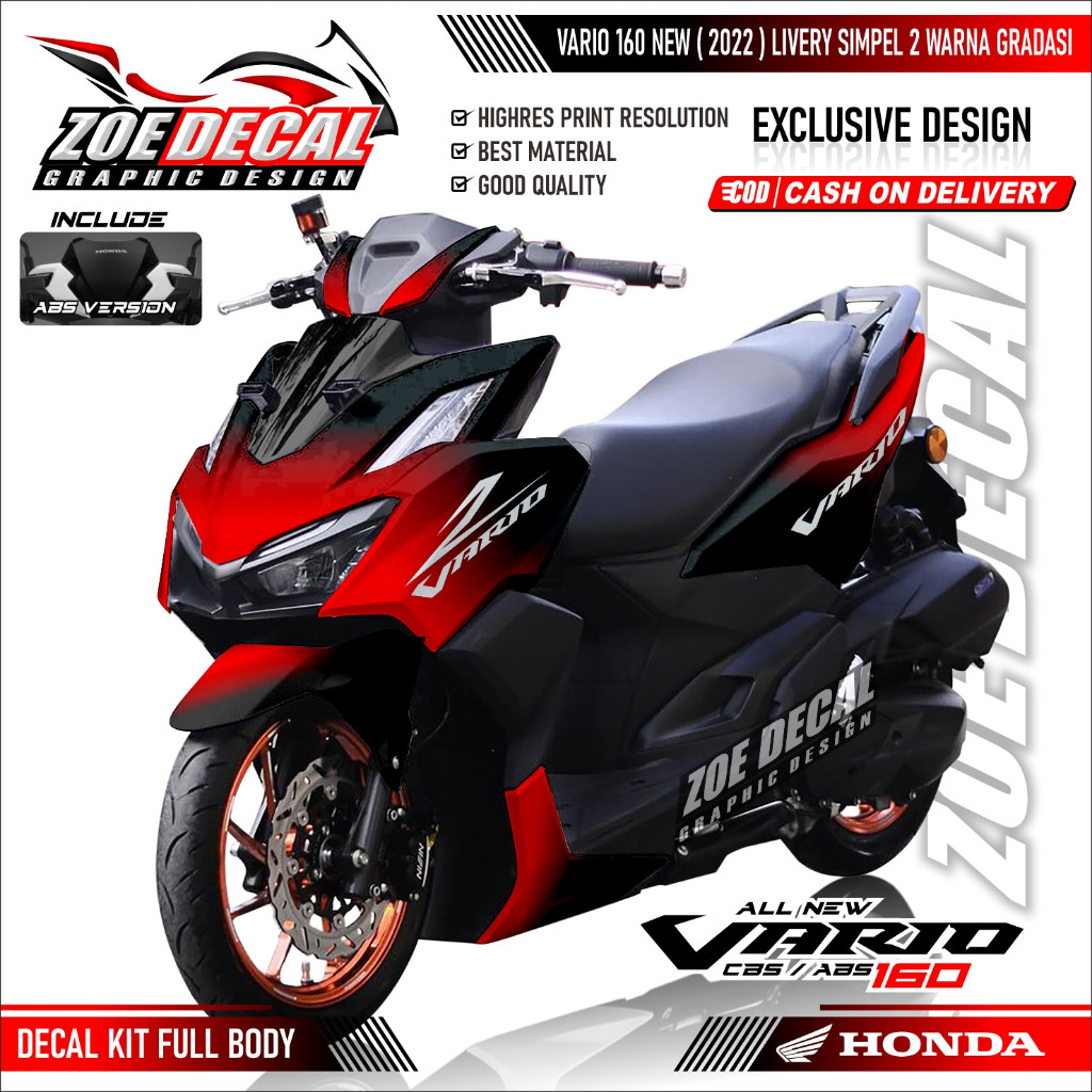Latest NEW Honda Vario 160 Ful Body Decal Simple Gradient Motif 2 ...