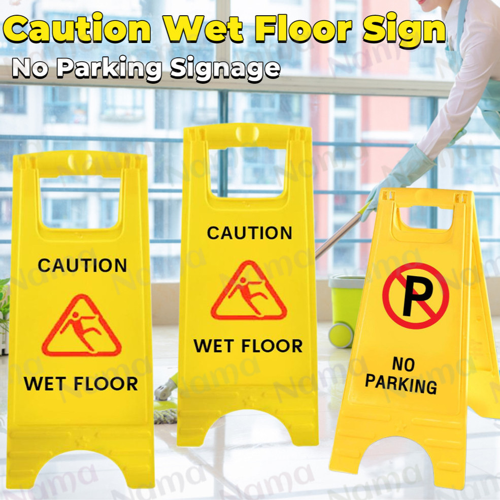 Nama Foldable No Parking Signage Caution Wet Floor Signage Eye-catching ...