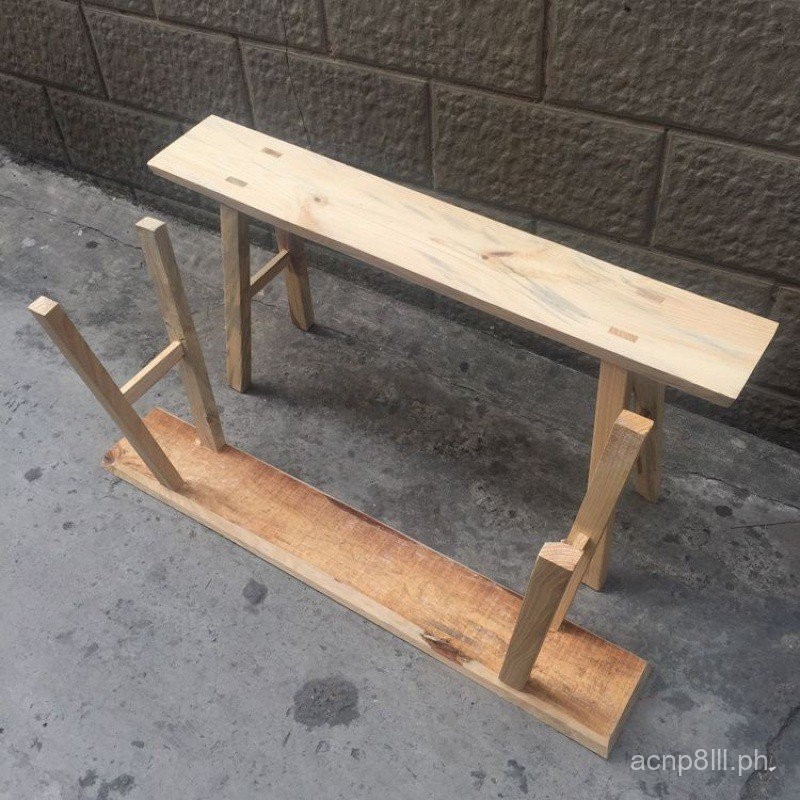 Long Stool Solid Wood Pine Long Stool Old-Fashioned Rural Long Bench ...